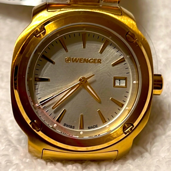 Wenger | Accessories | Wenger Womens Swiss Made Edge Index 34mm Gold ...